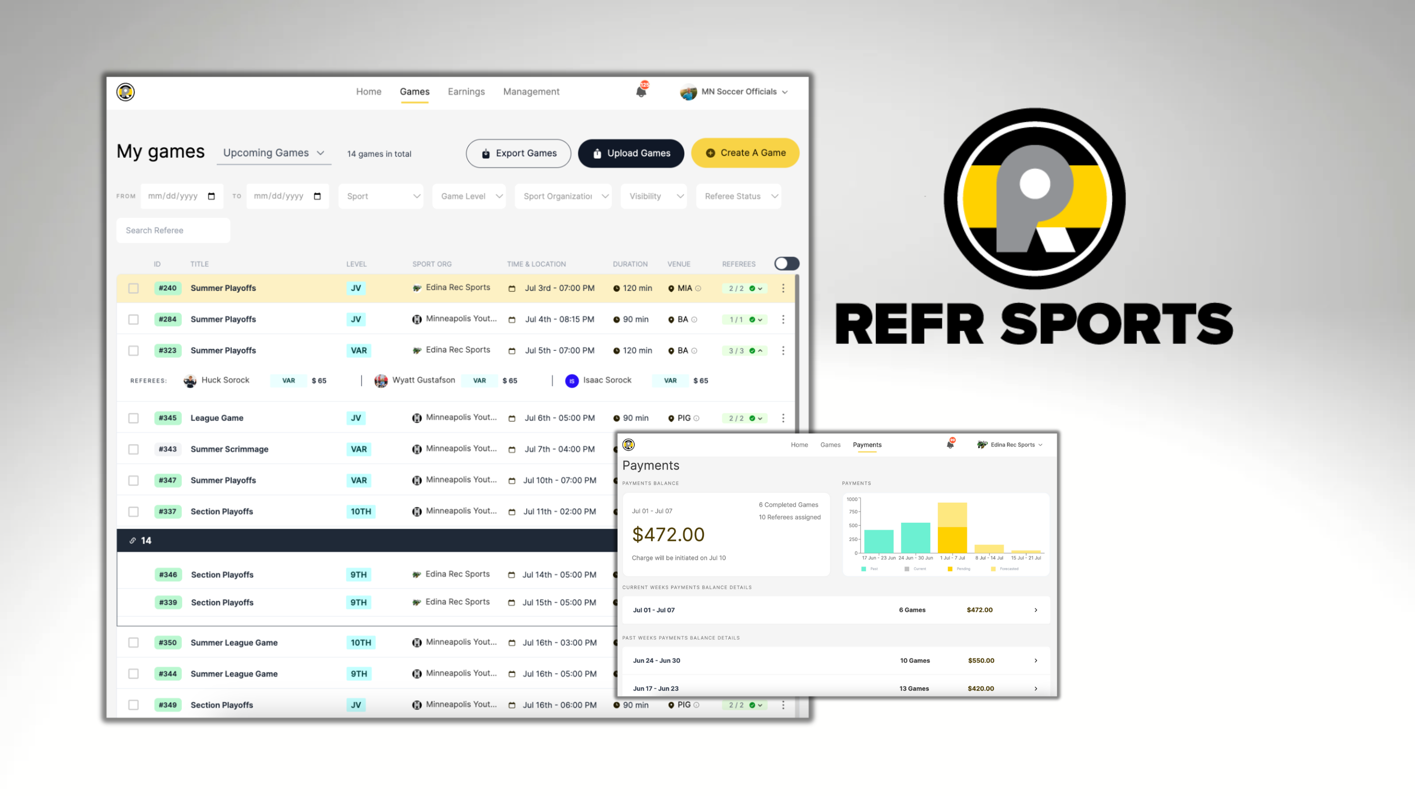Refr Sports | Referee Management & Assigning Software